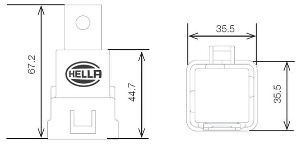 Hella Mini ISO Relay 12V SPDT w/ Mounting Bracket (Minimum Order Qty 1