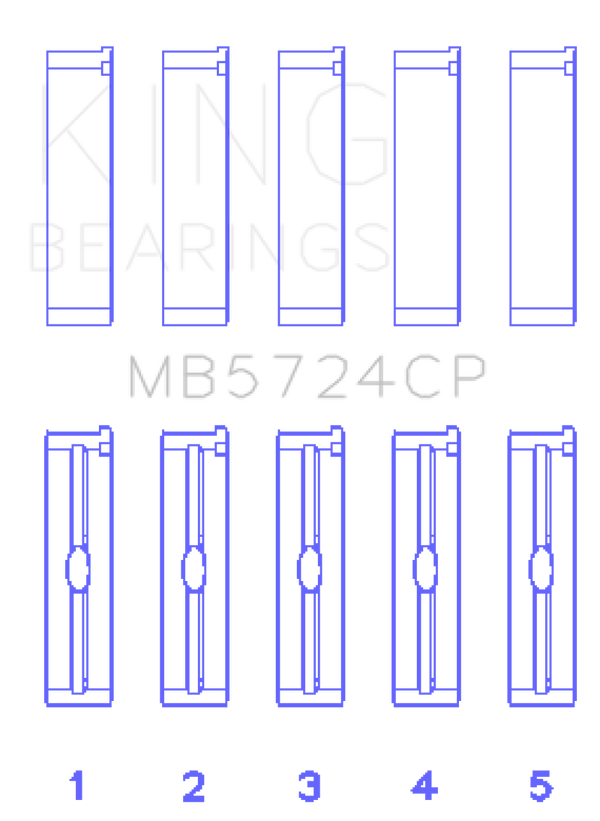 King General Motors Duramax Diesel Main Bearing Set - MB5724CP
